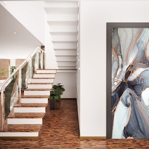 Black and Gold Marble Door Mural Sticker Self Adhesive Door - Etsy
