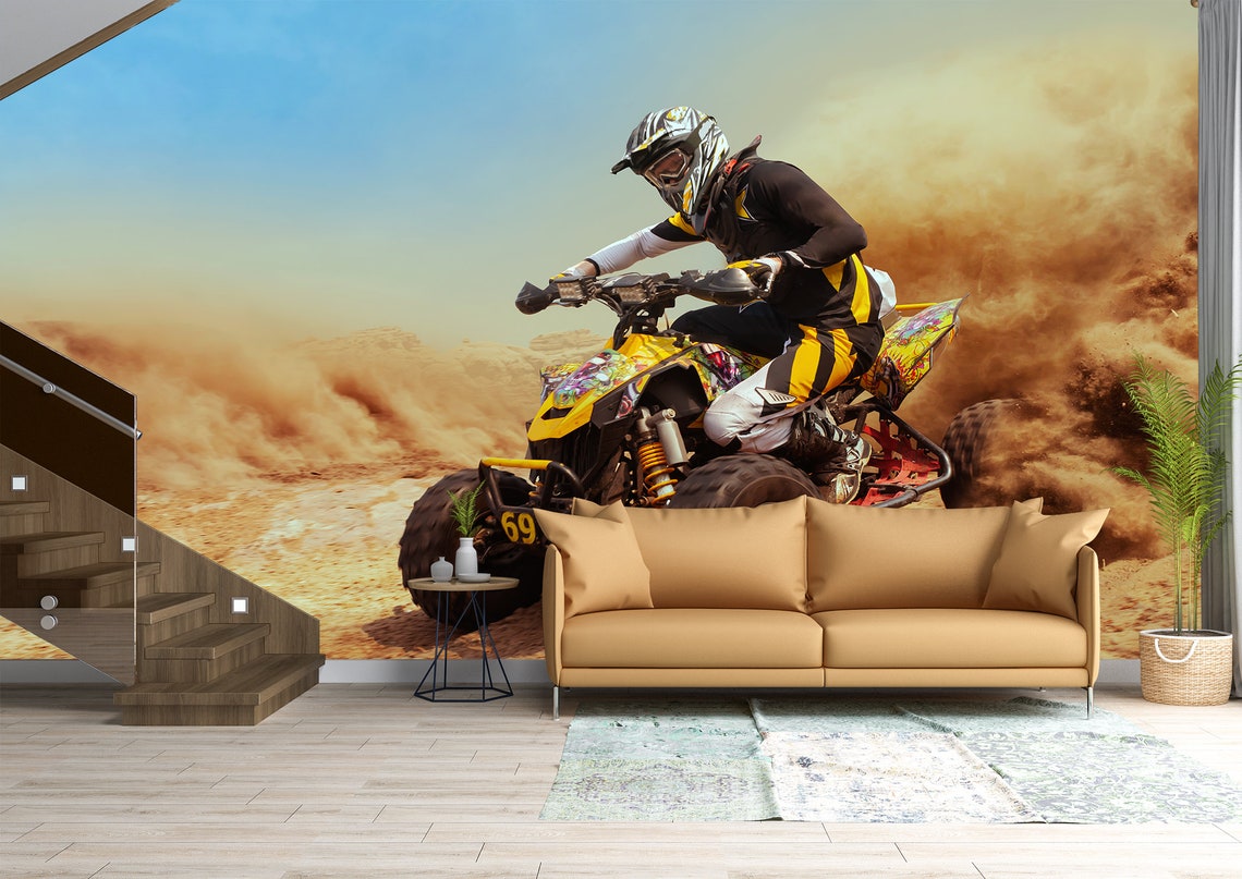 Ride a Quad Bike Wall Mural Wallpaper Wall Art Peel & Stick - Etsy