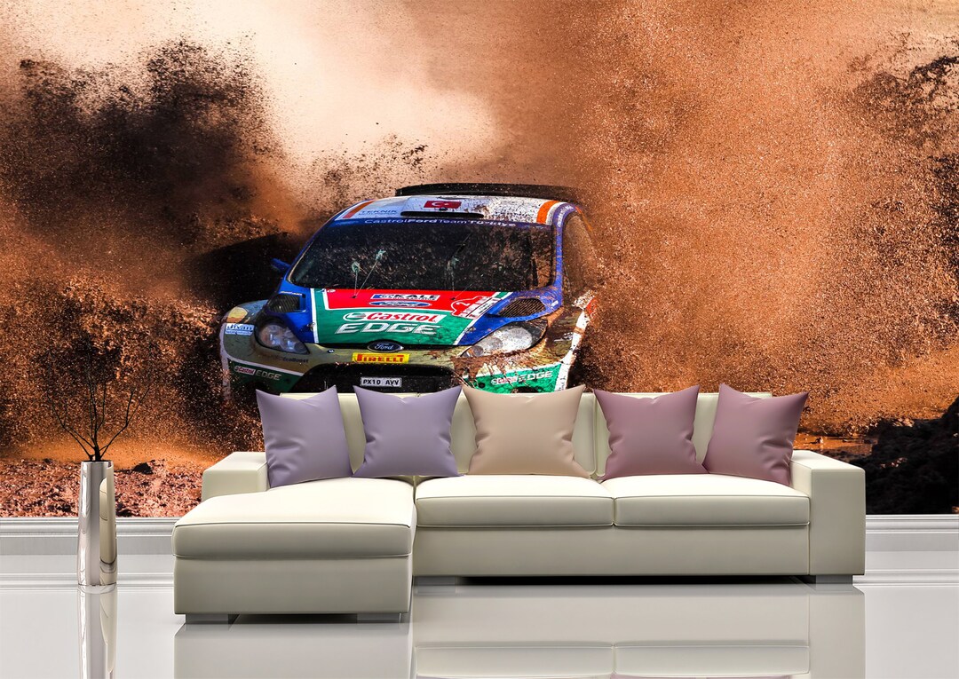 Rally Car Wall Mural Wallpaper Wall Art Peel & Stick Self Adhesive ...