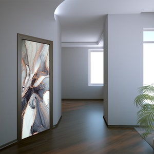 Black and Gold Marble Door Mural Sticker Self Adhesive Door | Etsy