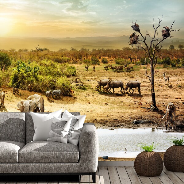 Safari Wall Mural - Etsy UK