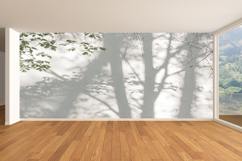 Shadow From Trees Wall Mural Wallpaper Wall Art Peel & Stick - Etsy