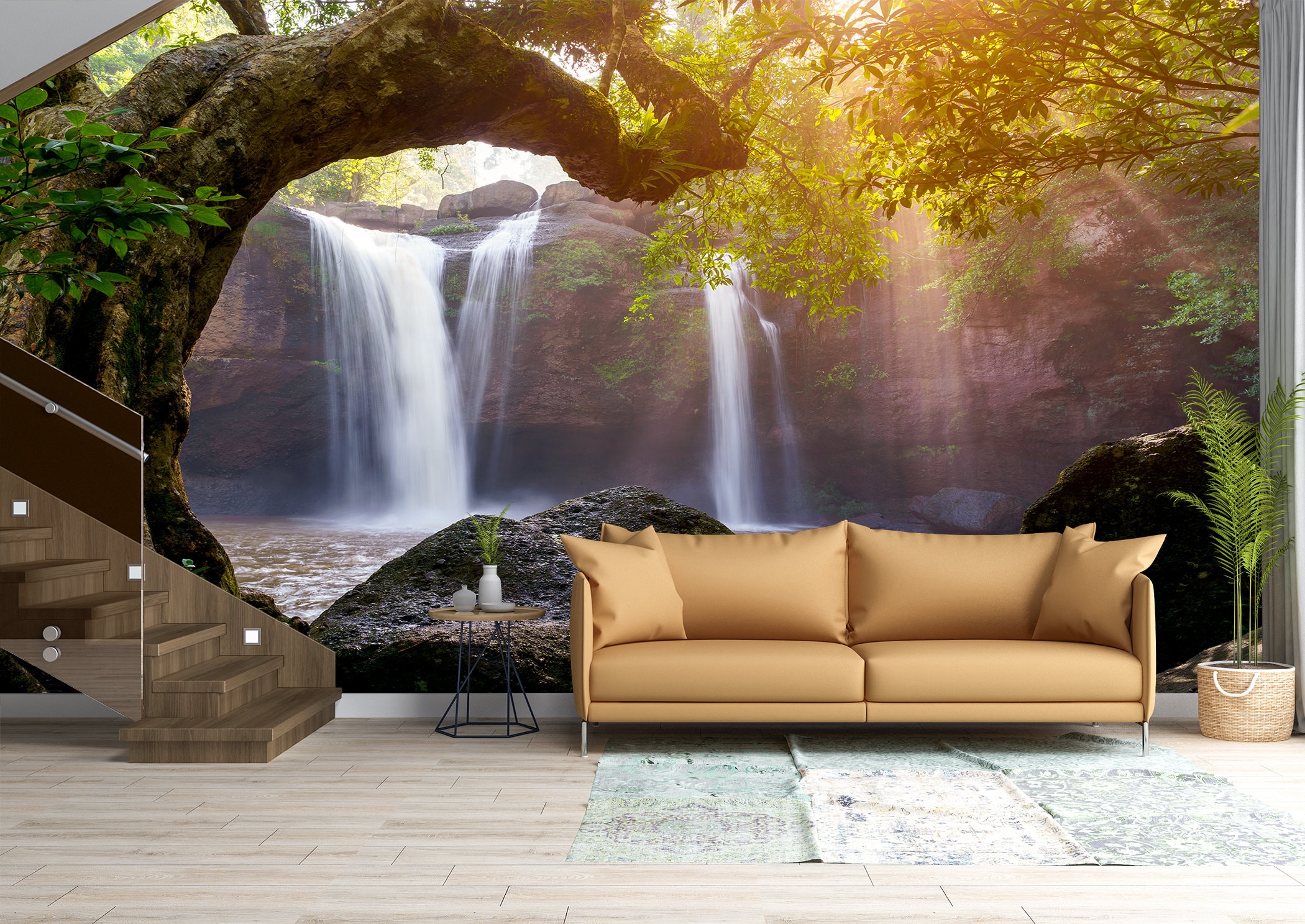 Stunning Waterfalls Wall Mural Wallpaper Wall Art Peel & Stick | Etsy