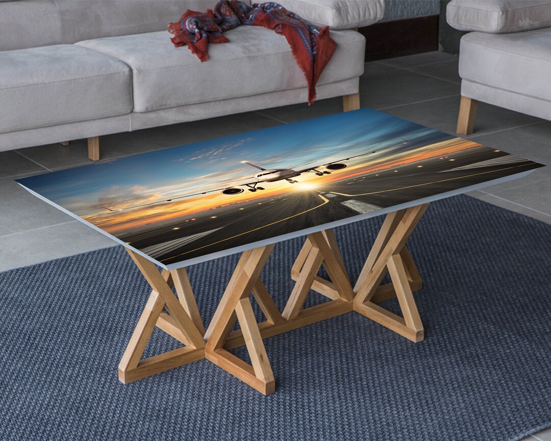 Landing Sunset Table Wrap, Self Adhesive Waterproof Vinyl, Perfect for ...