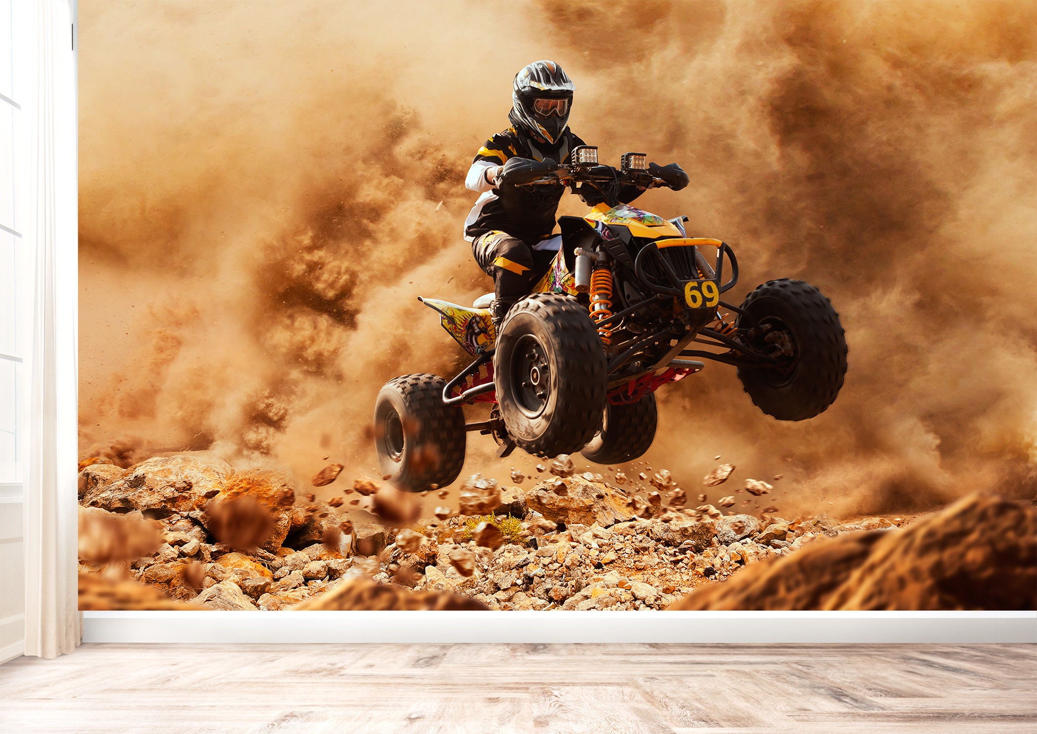 Quad Jump Wall Mural Wallpaper Wall Art Peel & Stick Self - Etsy UK