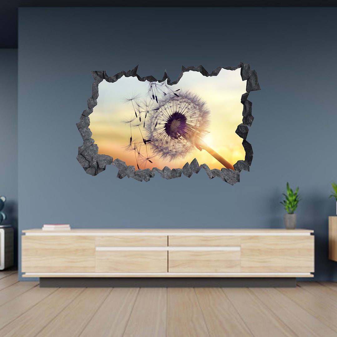 Stilvolle Wandtattoo Pusteblume 3d Bild