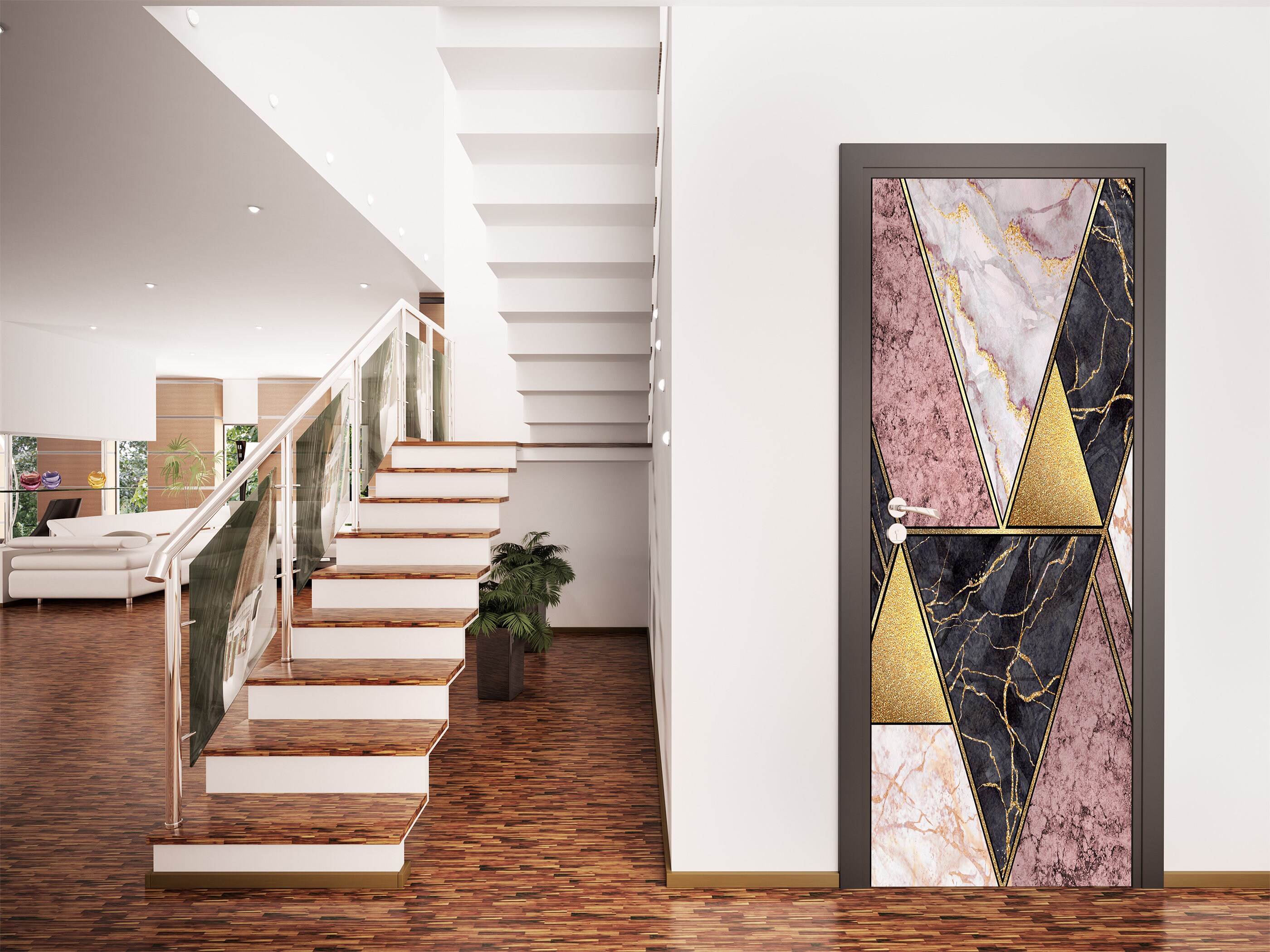 Marble Door Mural Sticker Self Adhesive Door Wrap the Door | Etsy