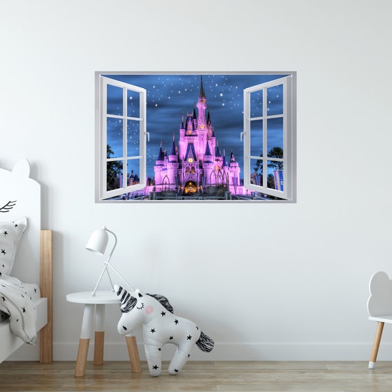 3d Disney Castle Wall Sticker - Wall Design Ideas