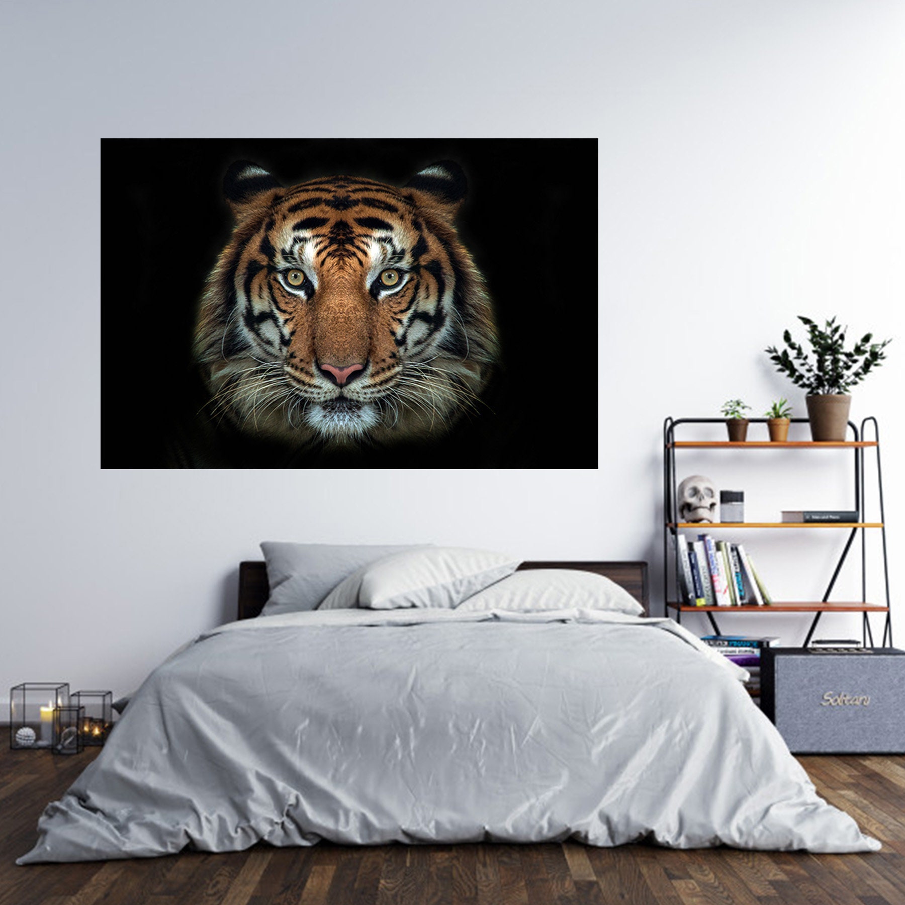 Wall Sticker Tiger Portrait Theme Poster Self Adhesive Art - Etsy