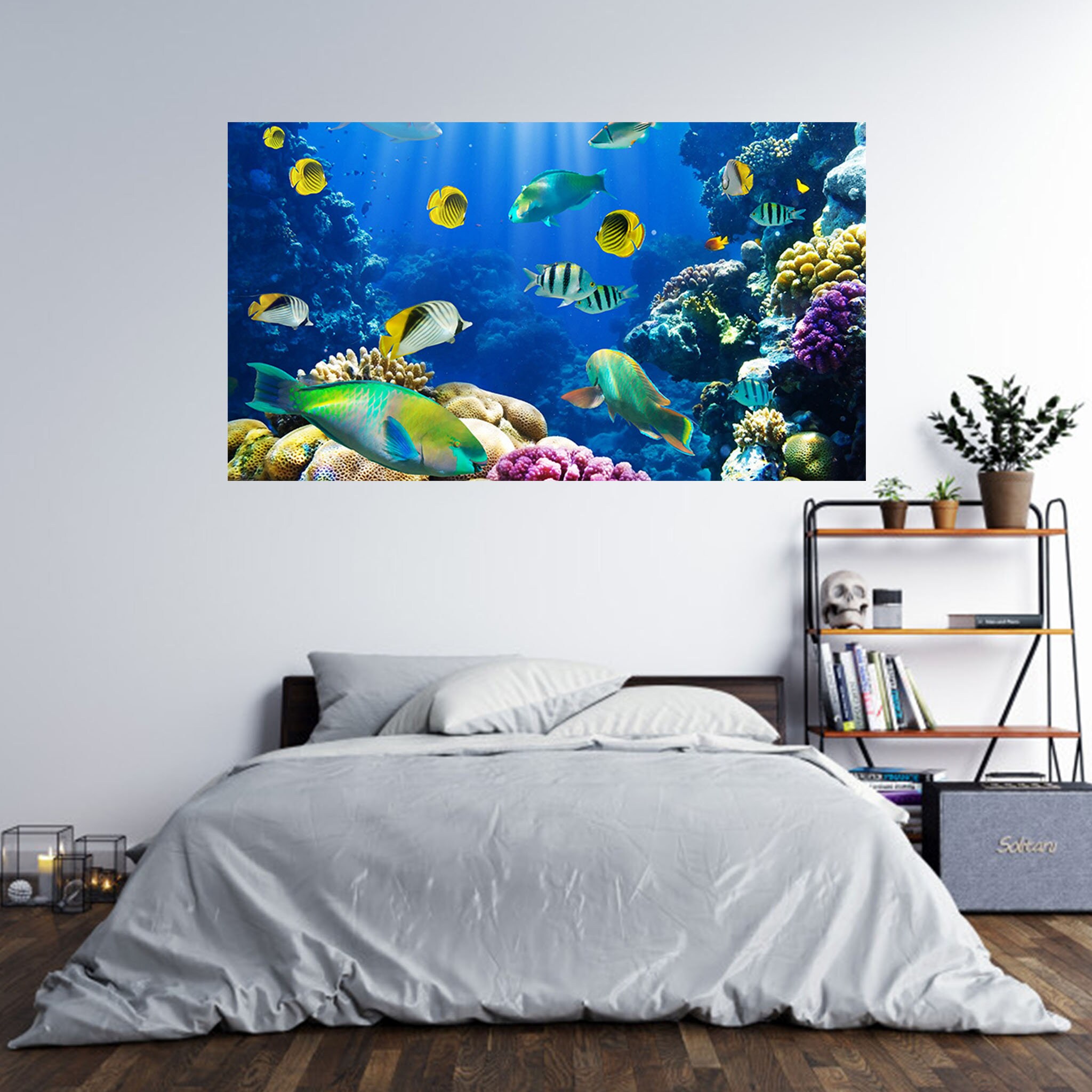 Wall Sticker Aquarium Sea Life Fish Theme Poster Self Adhesive | Etsy