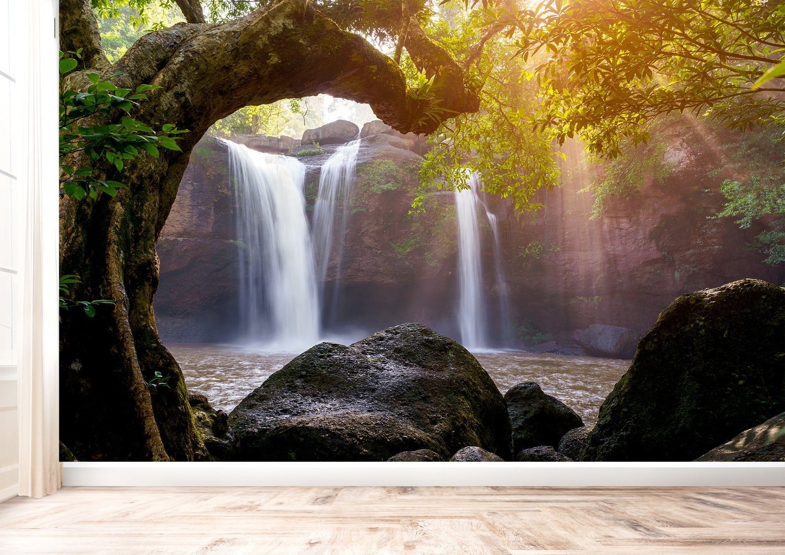 Stunning Waterfalls Wall Mural Wallpaper Wall Art Peel & Stick | Etsy