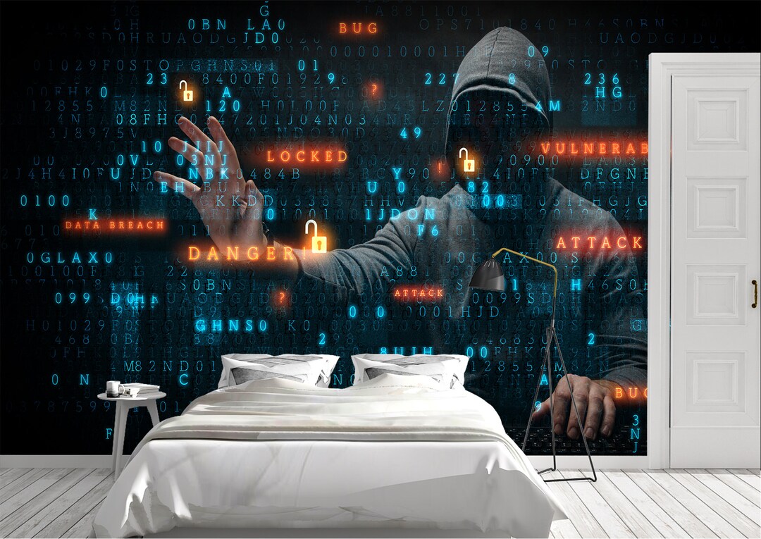 Cyber Attack Hacker a Wall Mural Photo Wallpaper UV Print Decal Art ...