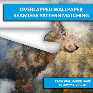 Wolf Wall Mural Peel and Stick Wallpaper, Bedroom Decor, Animal Wall ...