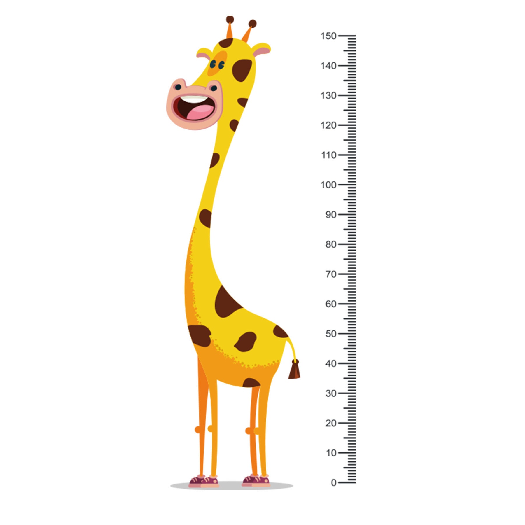 Height Chart for Kids Giraffe Self Adhesive Wall Decal Sticker - Etsy UK