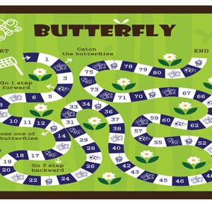 Butterfly Game for Kids Laminated Vinyl Cover Self-adhesive for Desk ...
