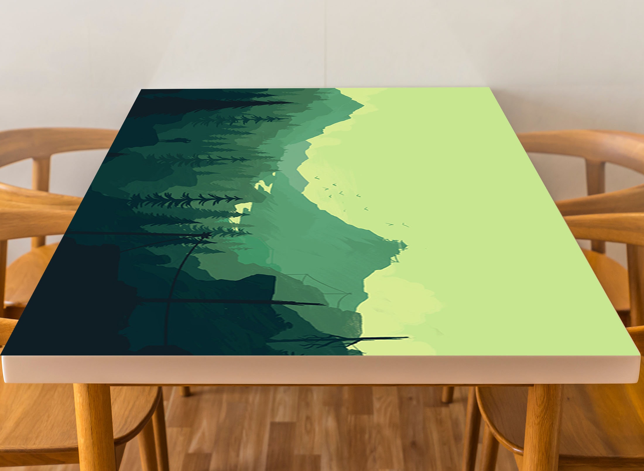 Mountain Forest View Laminated Vinyl Cover Self-adhesive for - Etsy