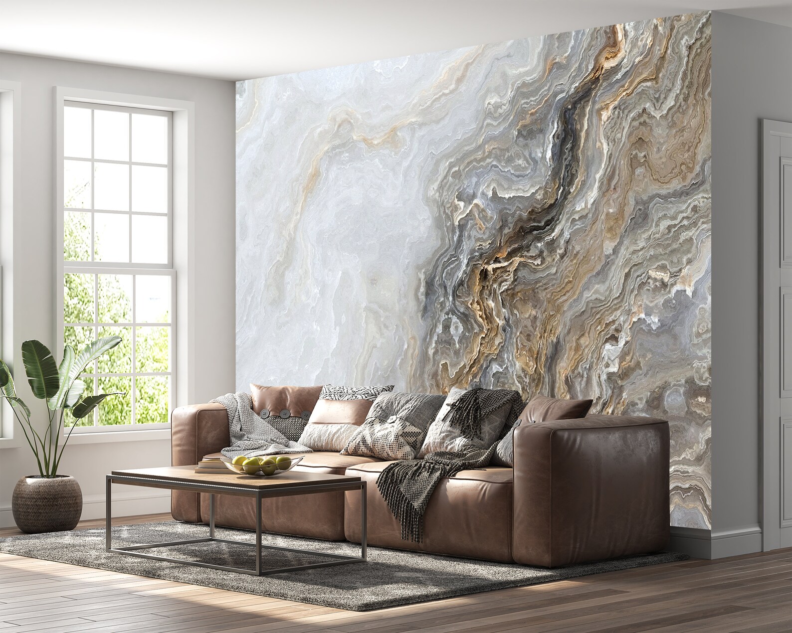 Grey Wall Mural Peel and Stick Wallpaper Wallpaper Bedroom - Etsy