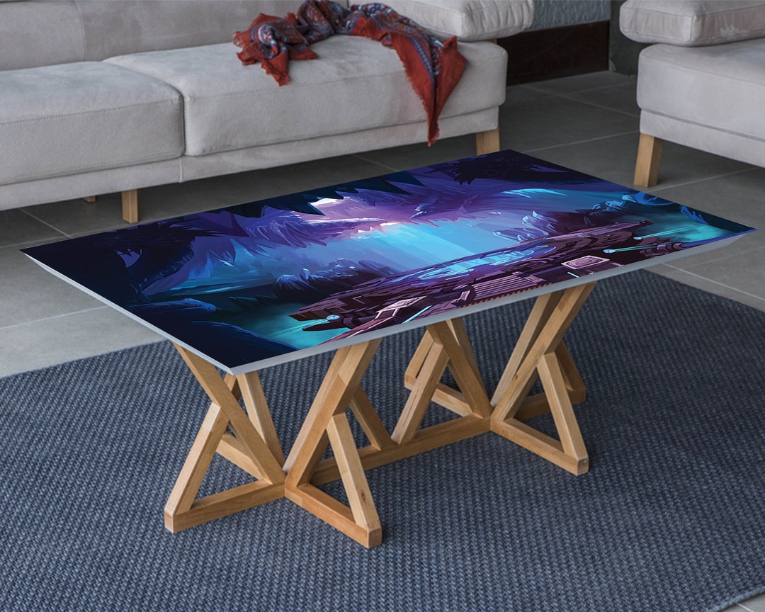 Mysterious Platform in Cave Table Wrap Self Adhesive Vinyl Waterproof ...
