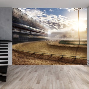 Horse Racing Track Hobby Wallpaper Mural: UV Print Decal Wall Art Décor ...