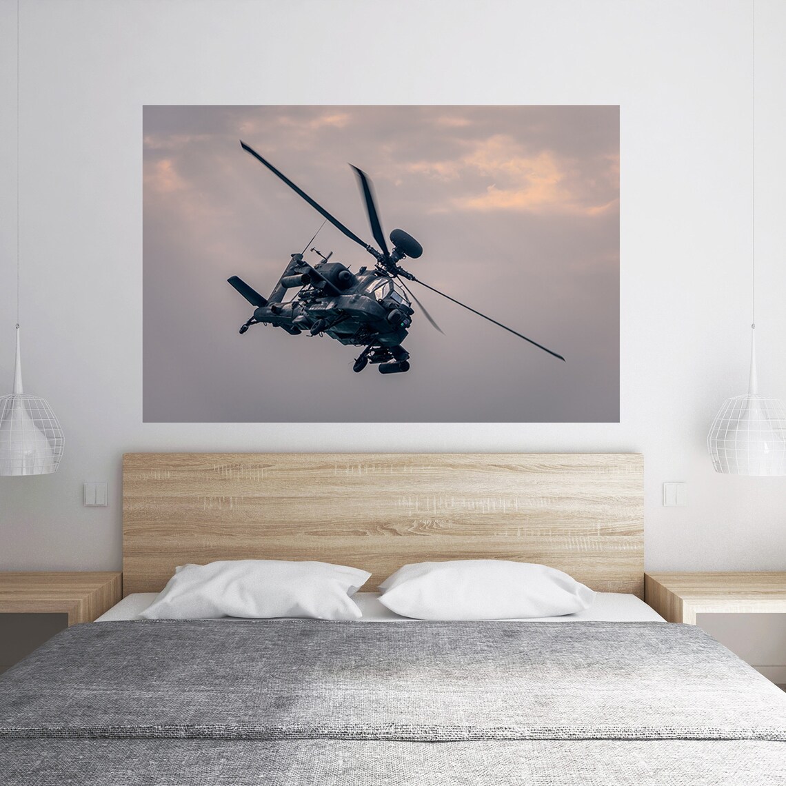 Wall Sticker Army Helicopter in the Sky Poster Self Adhesive - Etsy