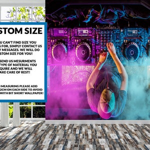 DJ Mix Console Wallpaper Mural: Self-adhesive DJ Equipment With Vibrant ...