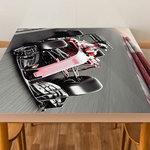 Formula Races Car Laminated Vinyl Cover Self-adhesive for Desk and ...