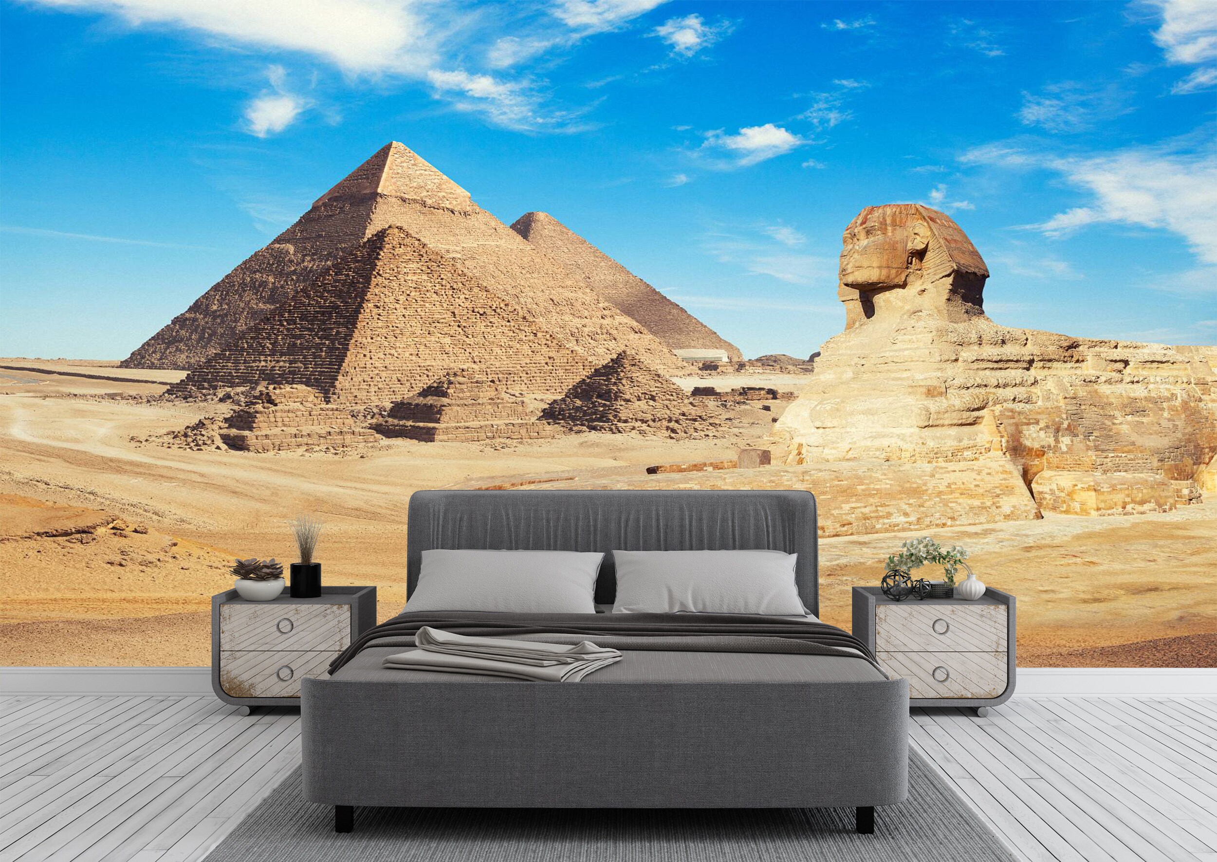 Egypt Pyramid Wall Mural Wallpaper Wall Art Peel & Stick Self - Etsy UK