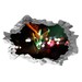 Wall Sticker Cat With Bow Tie 3D Hole in the Wall B Effect Decal Art ...