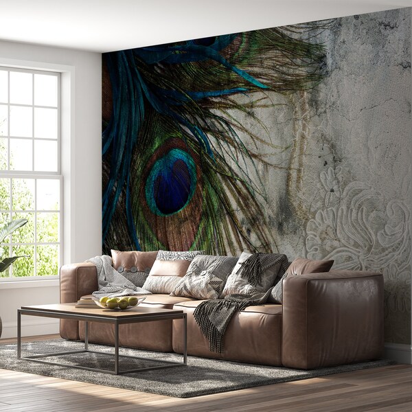 Peacock Wall Mural - Etsy