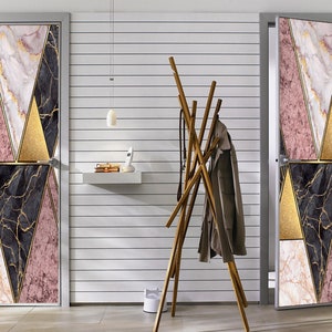 Marble Door Mural Sticker, Self Adhesive Door Wrap, the Door Covering ...