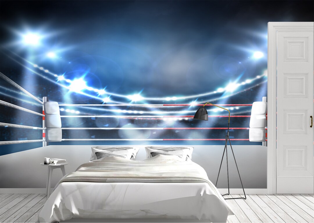 Boxing Ring With Spotlights. Wall Mural Photo Wallpaper UV - Etsy