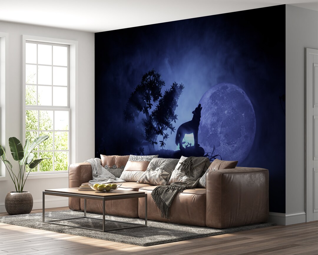 Wolf Wall Decor Self-adhesive Wall Mural Living Room Decor - Etsy