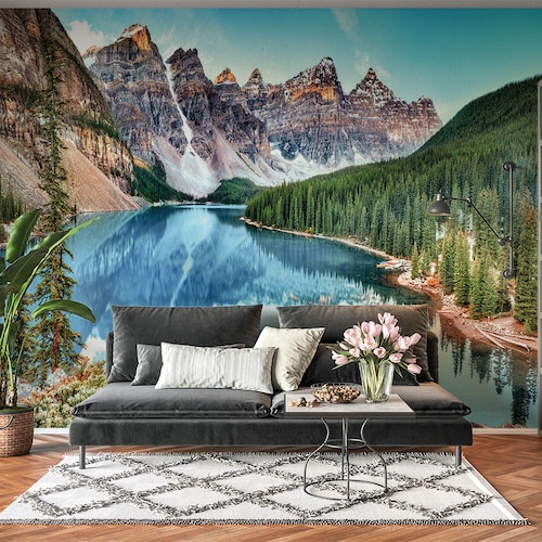 Coastal Forest WALL MURAL Wooden Veranda Wallpaper Forest - Etsy