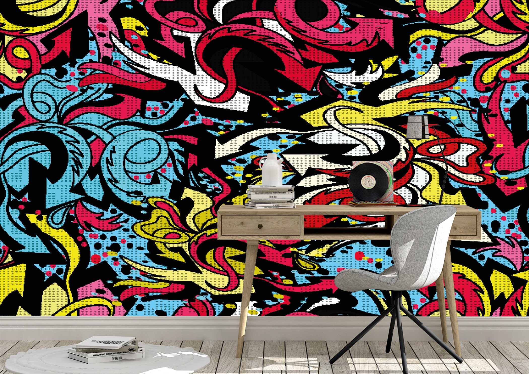 Collage Graffiti Street Wall Mural Photo Wallpaper UV Print | Etsy