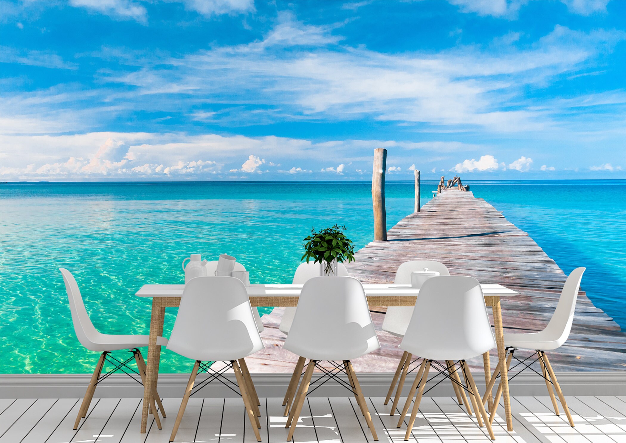 A Bridge to Paradise Wall Mural Photo Wallpaper UV Print Decal | Etsy