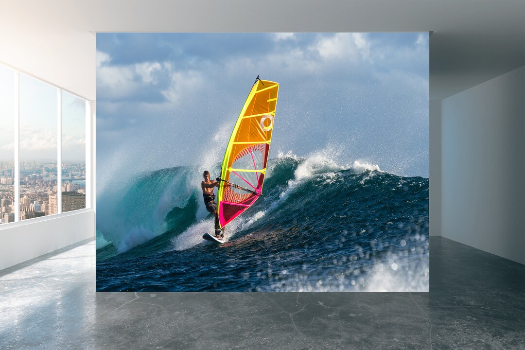 Windsurfing Water Sport Wall Mural Wallpaper Wall Art Peel & Stick Self ...