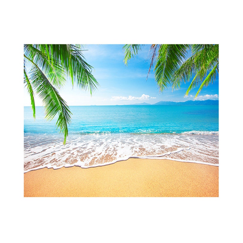 Wall Sticker Sand Beach View Relaxing Poster Self Adhesive Art - Etsy