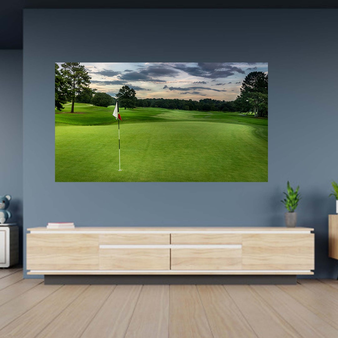 Wall Sticker Golf Course Theme Poster Effect Self Adhesive Decal Art ...