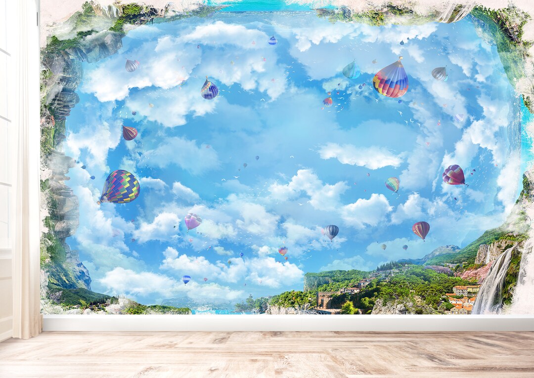 Wall Decal Abstract Wall Art Wallpaper Mural Room Decor Large Wall Art ...