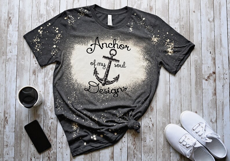 Heather Dark Gray Bleached Tee Digital Download, Unisex Bleached Tee ...