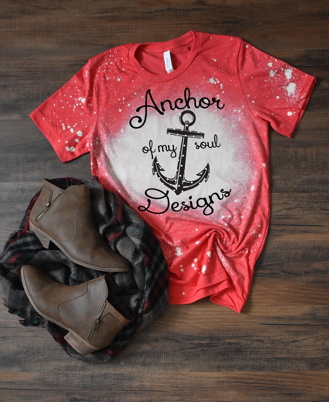 Heather Red Bleached Tee Digital Download, Unisex Bleached Tee, Styled ...