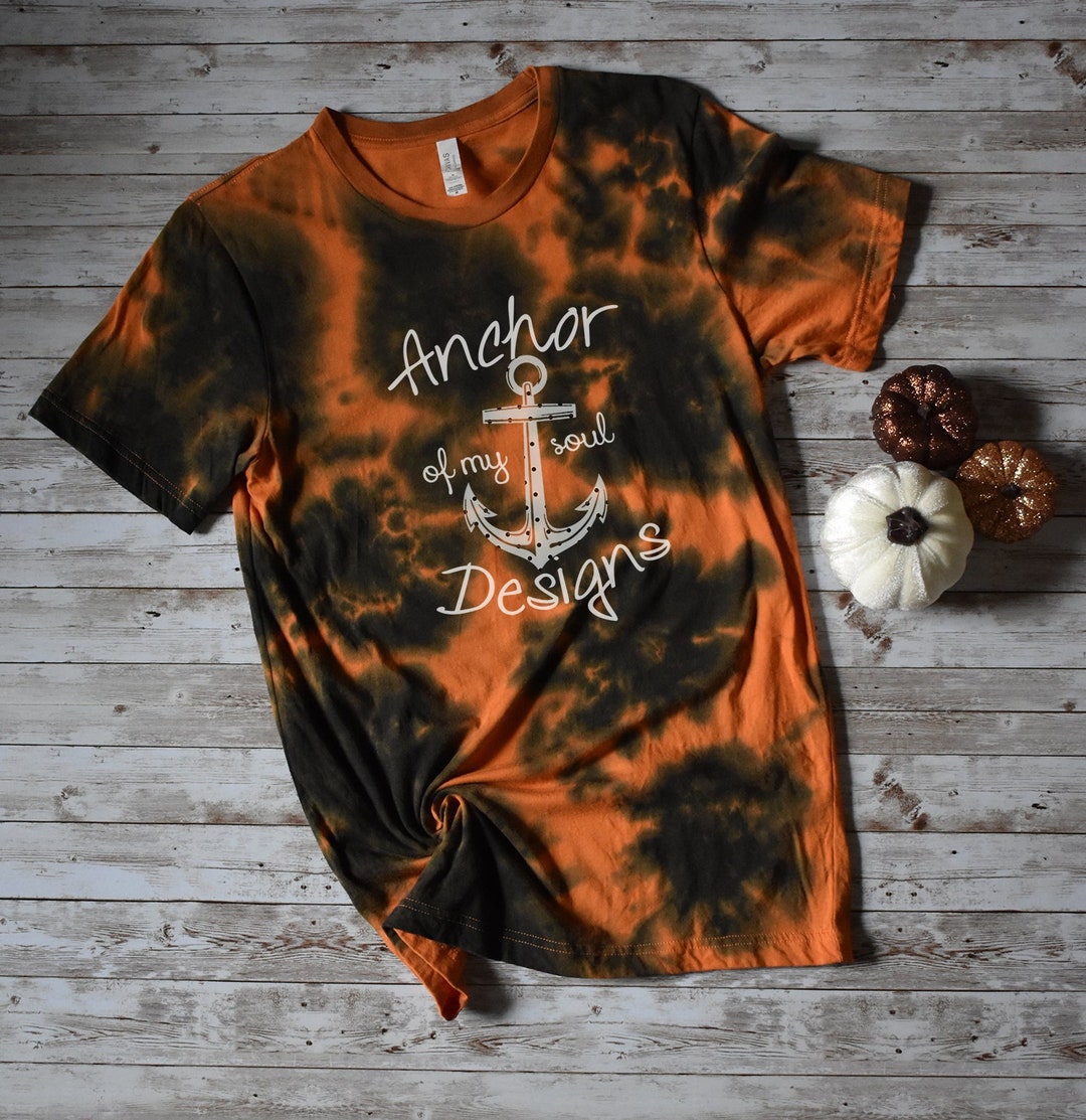 Orange Black Tie Dye Tee Digital Download, Unisex Tie Dye Tee, Bleached ...