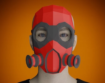 Papercraft MASK GAS 3D Paper Costume Template Diy Paper | Etsy