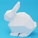 BUNNY PAPERCRAFT TEMPLATE, Diy 3d Paper Craft, Pdf Downloadabe Pattern ...