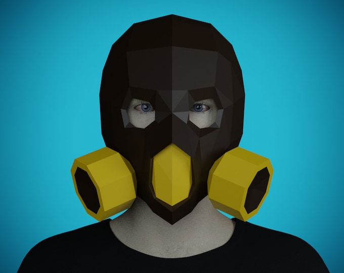 DIY Gas Mask, Steampunk Mask, 3D Paper Craft Template, Halloween Mask ...