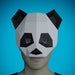 Simple PANDA HALF MASK, Papercraft Template Pdf, Make Your Own Costume ...