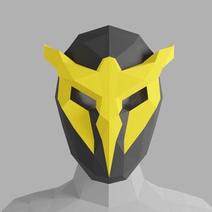 Cyber Ninja PAPERCRAFT MASK PDF Pattern, 3D Costume, Printable Diy ...