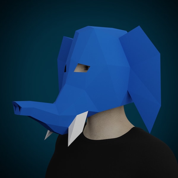 Printable Papercraft Elephant Mask - Etsy