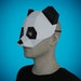 Simple PANDA HALF MASK, Papercraft Template Pdf, Make Your Own Costume ...