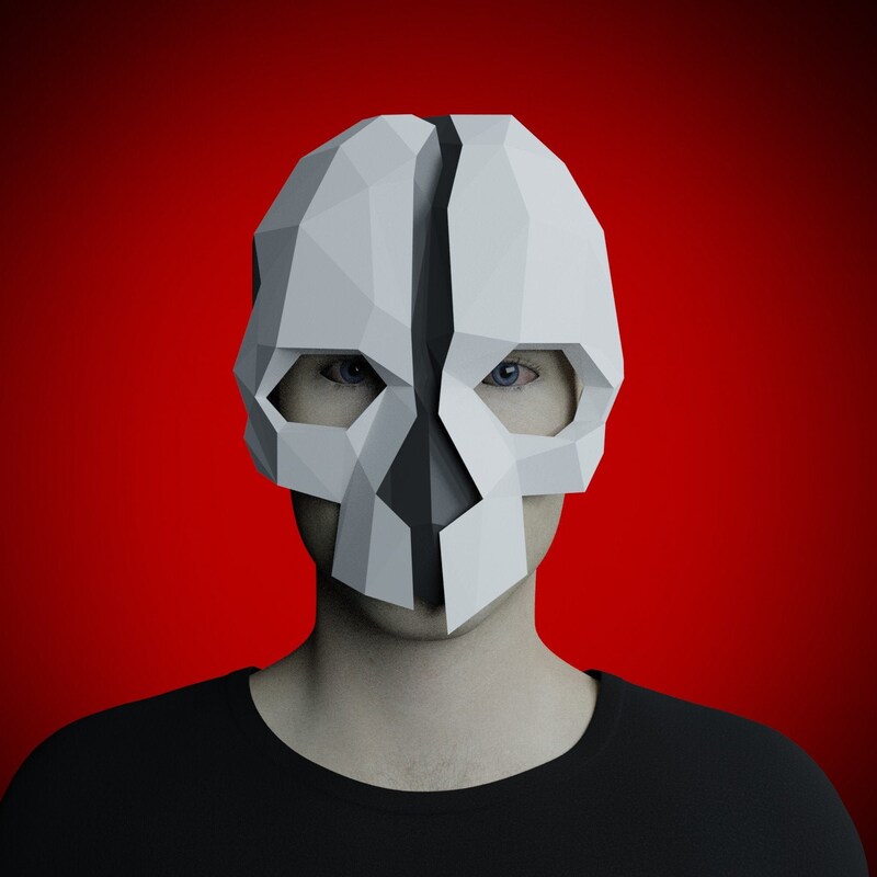 Half Skull Mask - Etsy